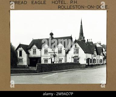 Spread Eagle Hotel, Rolleston On Dove, Staffordshire. The main side of ...