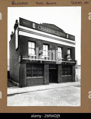Photograph of Telegraph PH, North Woolwich, London. The main side of ...