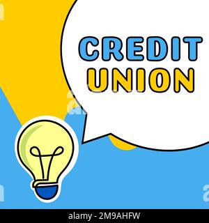 Inspiration showing sign Credit Union. Business concept cooperative ...