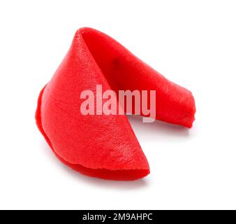 Red fortune cookie on white background. Valentine's Day celebration ...