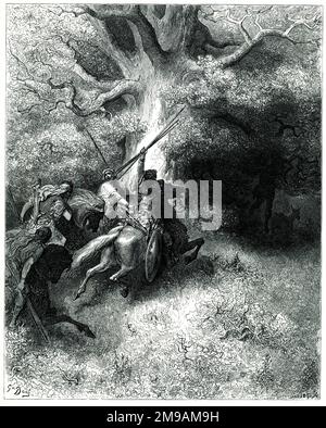 Engraving of The Death of Absalom by Gustave Doré Stock Photo - Alamy