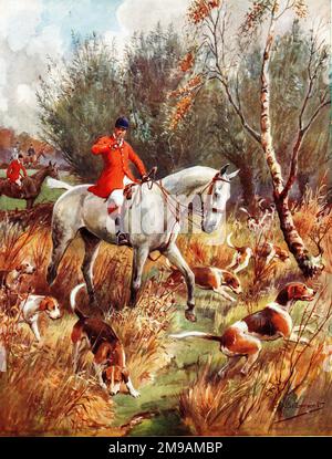 Fox hunting scene Stock Photo - Alamy