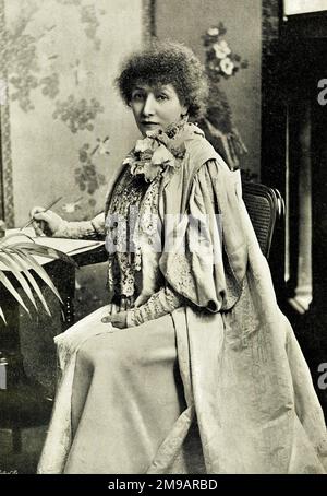 Sarah Bernhardt - French actress of the 19th Century. A vintage theatre ...