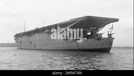 HMS Argus , aircraft carrier . She is on her way to the Far East ...