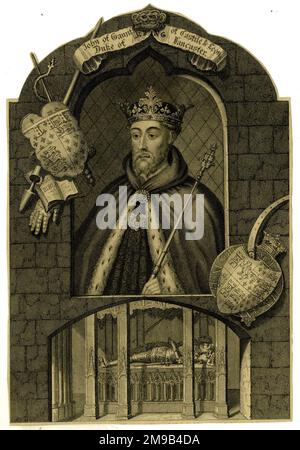 Tomb of John of Gaunt, old St Paul's Cathedral, City of London, 1656 ...