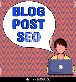 Inspiration showing sign Blog Post Seo. Concept meaning Search Engine ...