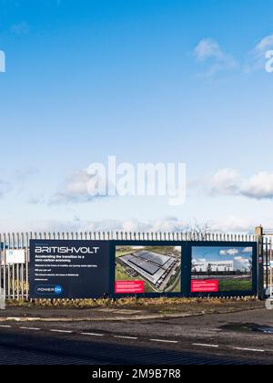 Britishvolt site of proposed battery plant, north Blyth, Northumberland ...