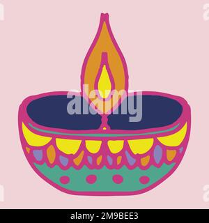 Diwali Indian rangoli candle vector design Stock Vector Image & Art - Alamy