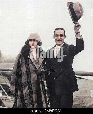 Rudolph Valentino and wife Natacha Rambova Stock Photo - Alamy