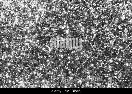wide shimmering Silver glitter material background with gray sparkles ...