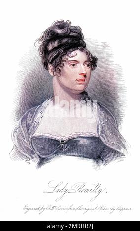 LADY ANNE ROMILLY wife of sir Samuel Romilly Colourised version of ...