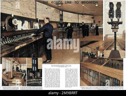 The four men in charge of the signal box at Brighton Stock Photo - Alamy