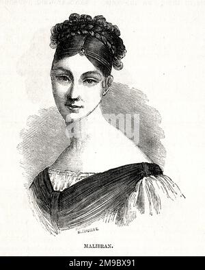 Portrait of the opera singer Maria Malibran (1808-1836), First quarter ...