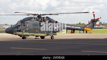 A Westland SH-14D Navy Lynx Helicopter (1979-) performs a rescue action ...