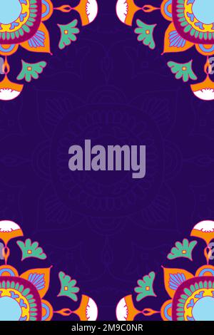 Diwali Indian mandala purple background vector Stock Vector Image & Art ...