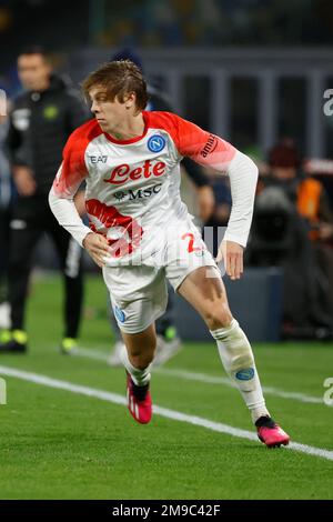NAPLES, ITALY - JANUARY, 17: Alessio Zerbin of SSC Napoli in action ...