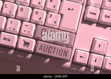 Inspiration showing sign Online Auction, Concept meaning process of ...