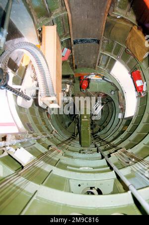 B-17G / PB-1W N7227C 'Texas Raiders', interior view forward over the ...