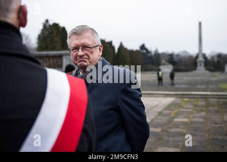 Russian Ambassador to Poland, Ambassador Sergey Andreev is covered with ...