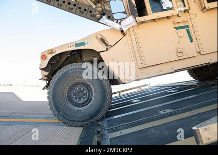 A U.S. Air Force M1165A1 multi-purpose tactical wheeled vehicle from ...