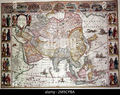 16th century Map of Asia Stock Photo - Alamy