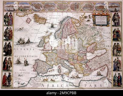 16th / 17th Century Map of Europe Stock Photo - Alamy