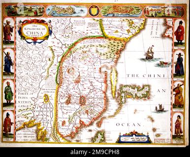 17th century Map of China Stock Photo - Alamy
