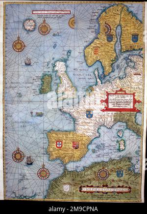16th century Map of Europe Stock Photo - Alamy