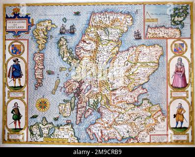 17th century Map of the Kingdoms of Scotland (Peasantry Stock Photo - Alamy