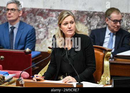 President of the French National Assembly Yael Braun-Pivet as she ...