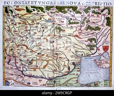 16th century Map of Poland Stock Photo - Alamy