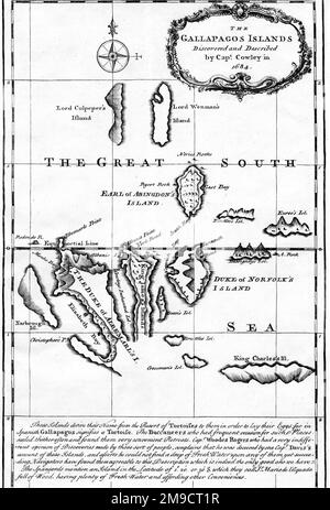 Map of Galapagos Islands Stock Photo - Alamy