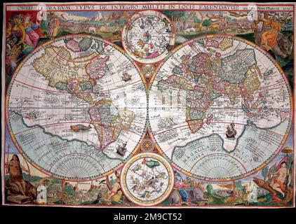 16th century Map of the World - Orbis Descriptio Stock Photo - Alamy