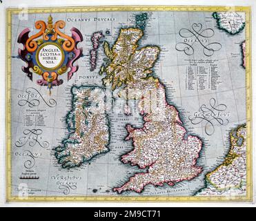 16th century Map of Scotland Stock Photo - Alamy