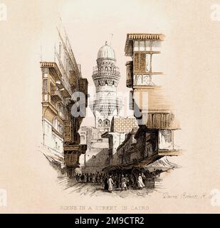 Roberts David - a View in Cairo Stock Photo - Alamy