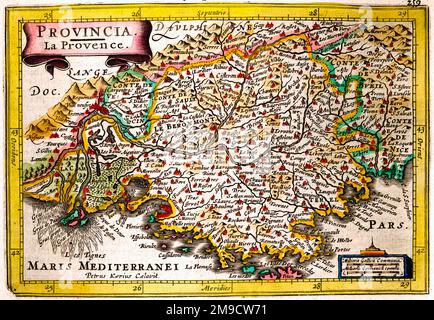 17th century Map of France Stock Photo - Alamy