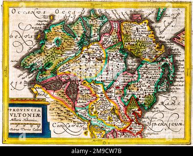 17th Century map of Ulster Stock Photo - Alamy