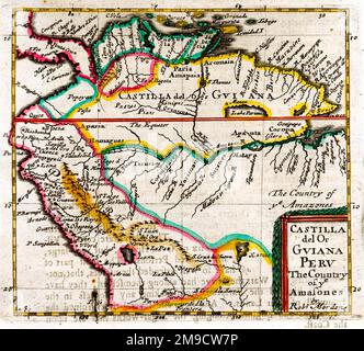17th century Map of Peru Stock Photo - Alamy