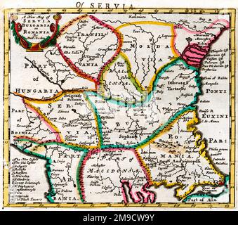 History Map Of Serbia Stock Photo - Alamy