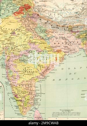 19th century Map of India Stock Photo - Alamy