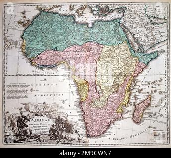 18th century Map of Africa Stock Photo - Alamy