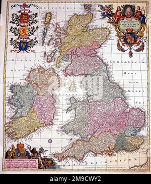 Map of Great Britain and Ireland 18th century Stock Photo - Alamy