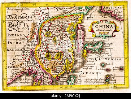 17th century Map of China Stock Photo - Alamy
