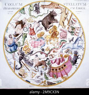 Celestial Hemisphere Map of Constellations - Coelum stellatum ...