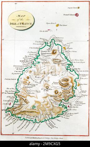 Map of Mauritius Stock Photo - Alamy