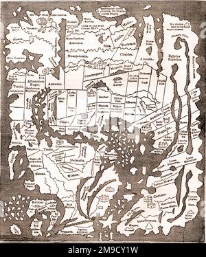 Map of the world 10th century Stock Photo - Alamy