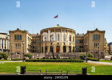 Norway, Oslo, Historic Parliament House aka Stortinget, The Storting ...