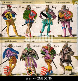 Heraldic Figures Of The German Cities Stock Photo - Alamy