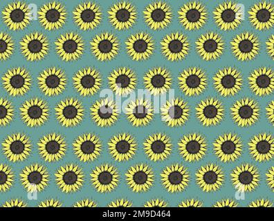 Sunflowers repeating pattern Stock Photo - Alamy
