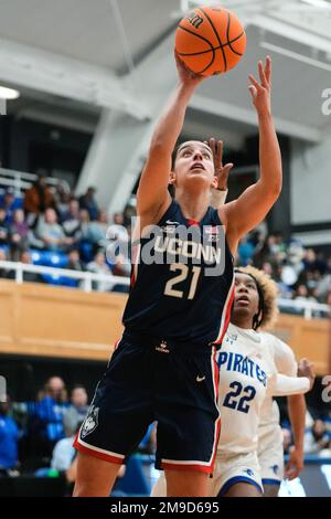 Connecticut's Ines Bettencourt (21) in the second half of an NCAA ...